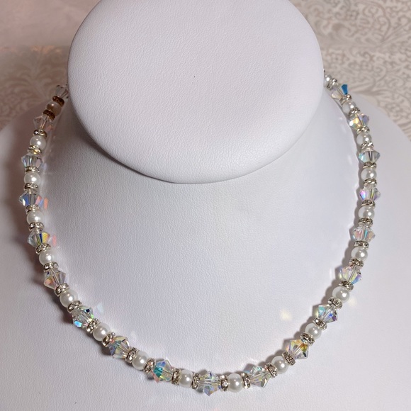 Jewelry | Swarovski Crystal Pearl Necklace | Poshmark